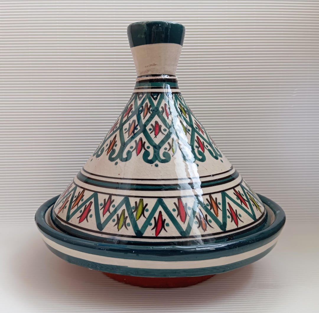 Handmade Moroccan Ceramic Tagine- Traditiona Colorful Serving Dish ...