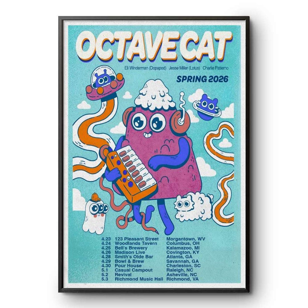 Octave Cat Poster Spring 2026 Tour Eli Winderman Jesse Miller Charlie ...