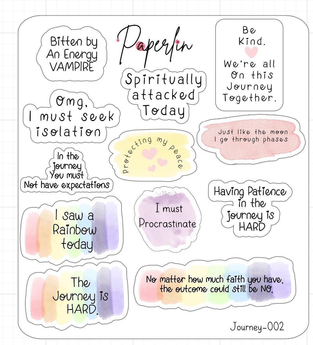 Spiritual Journey Sticker Sheet for Journals and Planners - Etsy