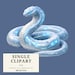 Ice Serpent Clipart, Snow Dragon Snake PNG, Winter Fantasy Serpent Art ...