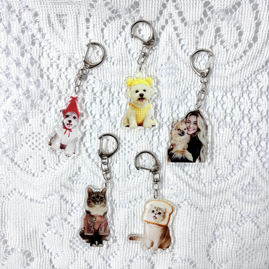 Custom-made Acrylic Pet Keychains and Bag Decorations Based on Your ...