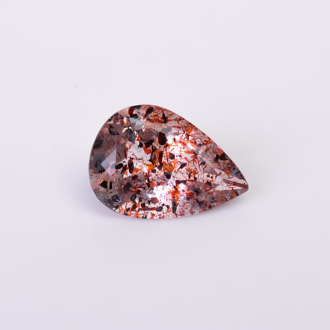 100% Natural Super Seven, Pear Shape Cut Stone, Melody Loose Gemstone ...