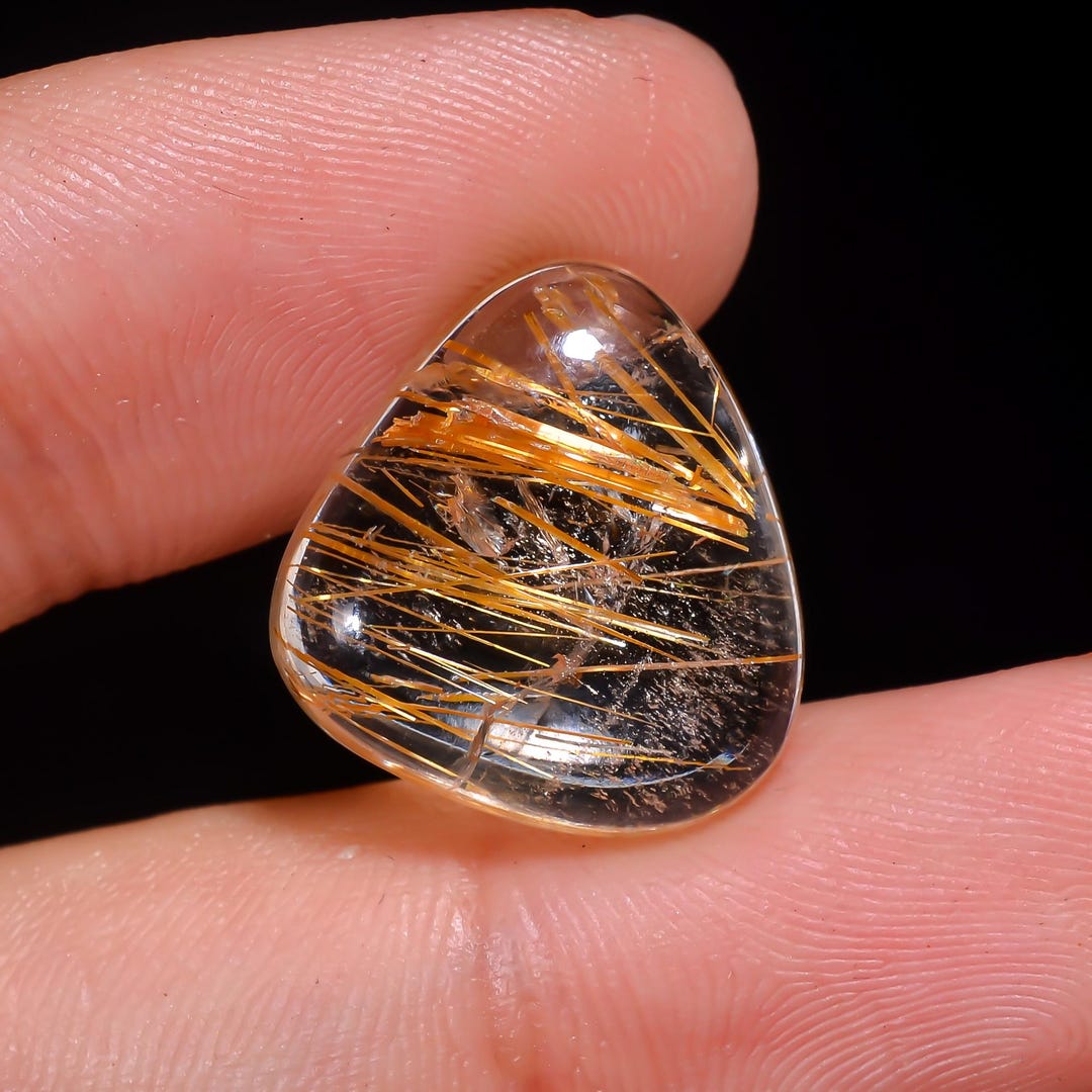 Copper Rutile Quartz Cabochon, Fancy Shape Loose Gemstone 15x16x5mm - Etsy