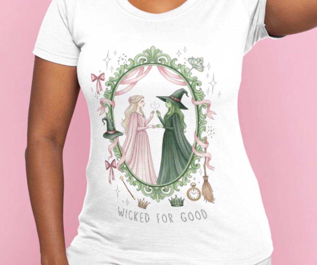 Wicked Elphaba and Glinda Watercolor PNG, Fantasy Art (digital Download ...
