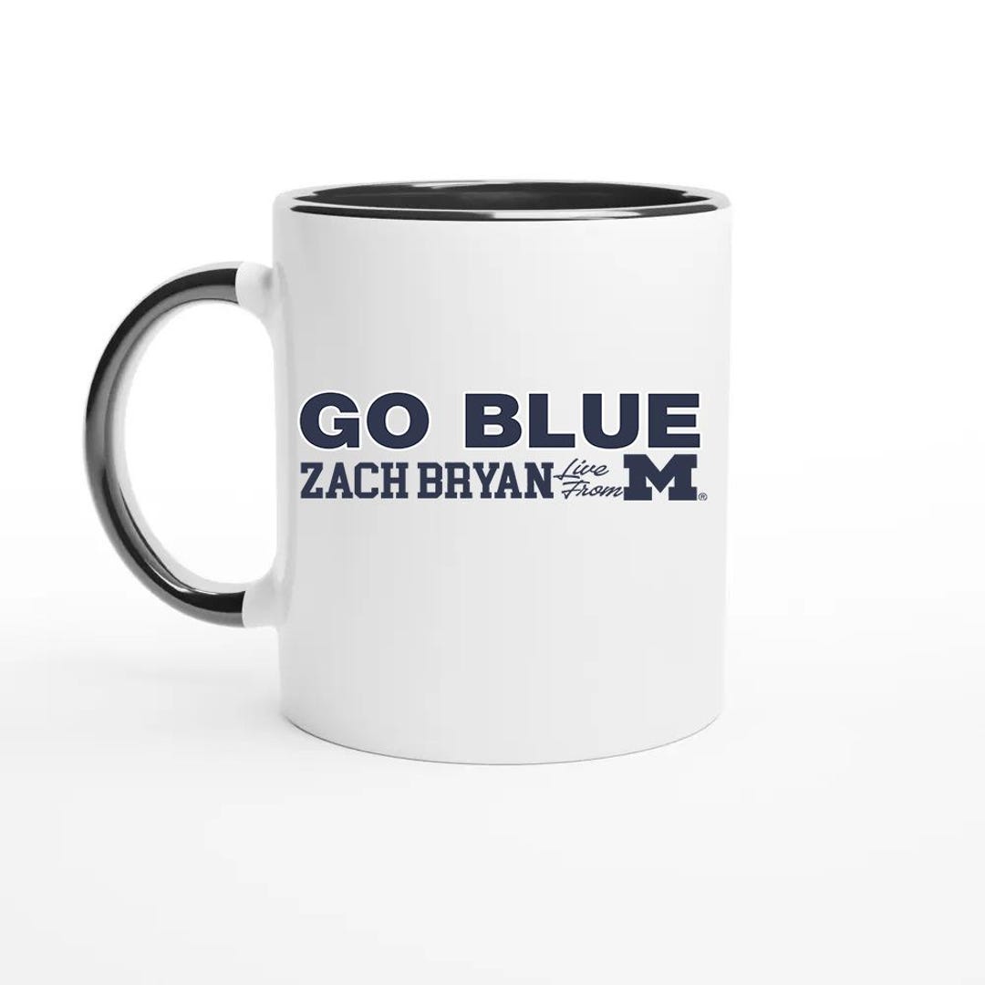 Zach Bryan Go Blue Michigan Mug Live From M Stadium Coffee Cup 2025 - Etsy