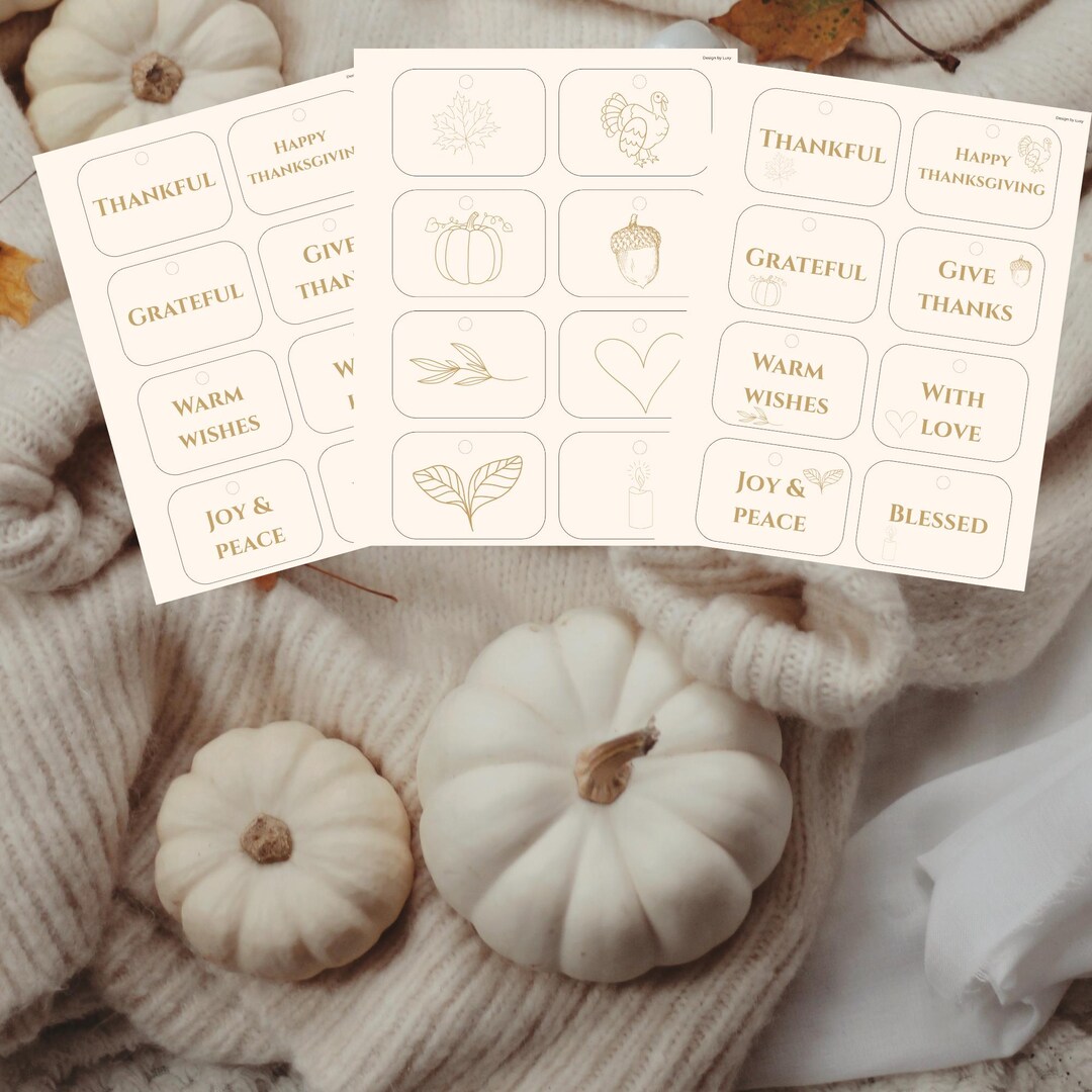 Printable Thanksgiving Gift Tags | Case Poison Tags | Autumn Favor Tags ...