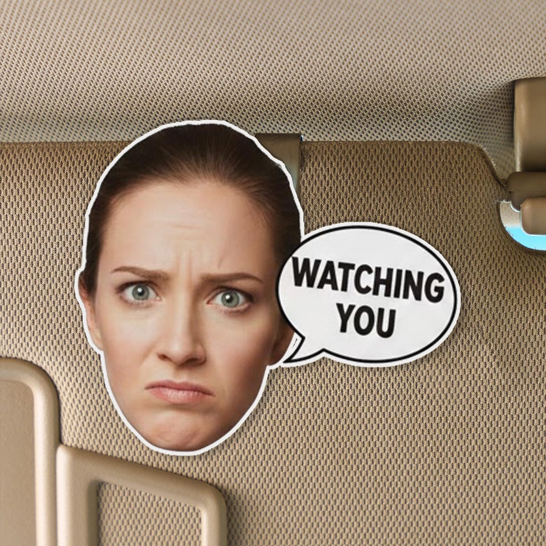 Custom Face Car Visor Clip Personalized Photo Car Accessory Funny Human ...