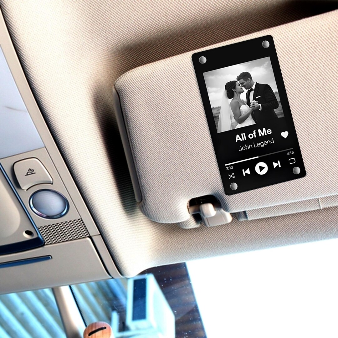 Custom Car Visor Music Plaque Personalized Photo Sun Visor Clip ...