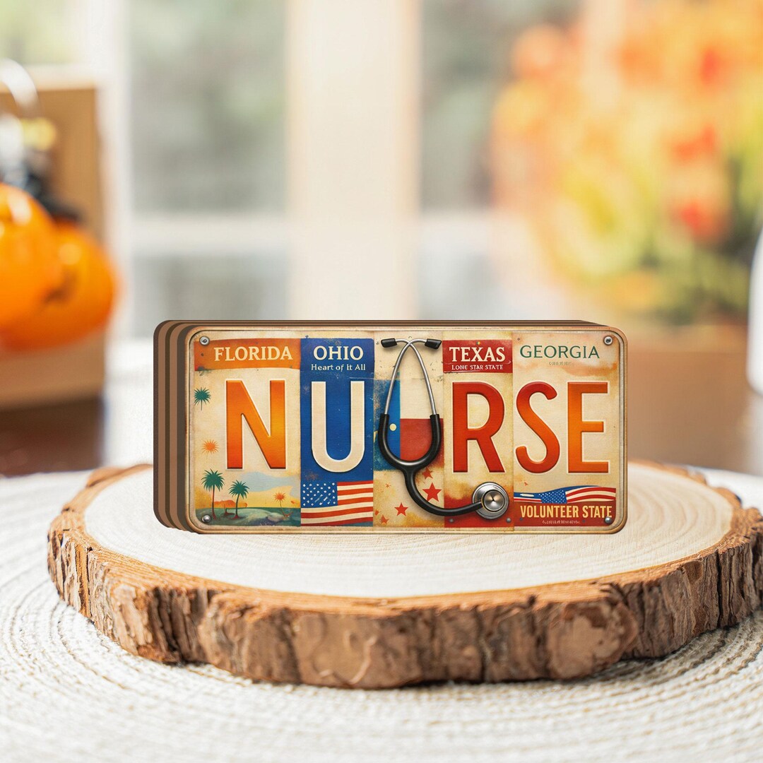 Nurse License Plate Sign Custom Medical Professional Gift Registered ...