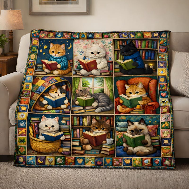 Library Blanket - Etsy