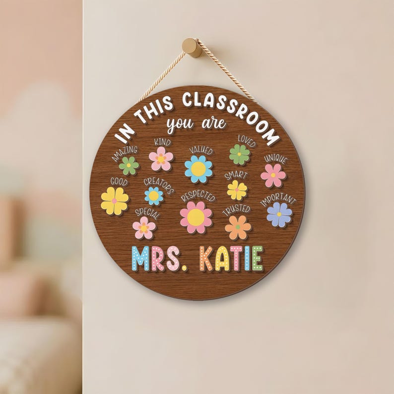 Personalized Classroom Door Sign 2026, Teacher Name Classroom Decor ...