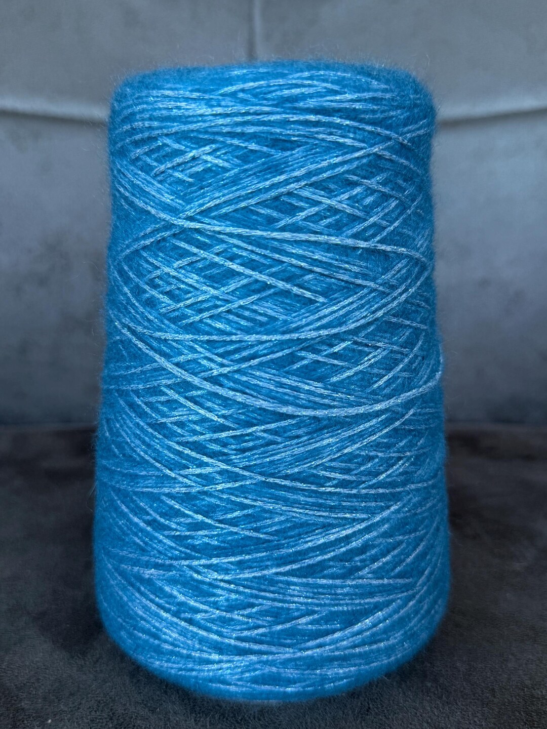 Luxury Cashmere Metallic Yarn: Cariaggi Frost Dark Sky Blue (293g) - Etsy