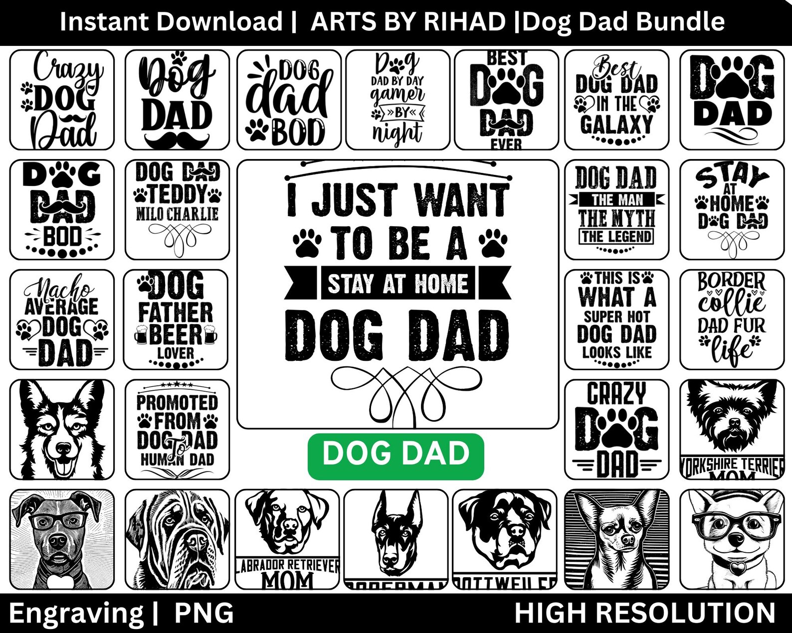 Sarcastic Dog Quotes SVG Bundle: Funny Pet Lover Designs (digital ...