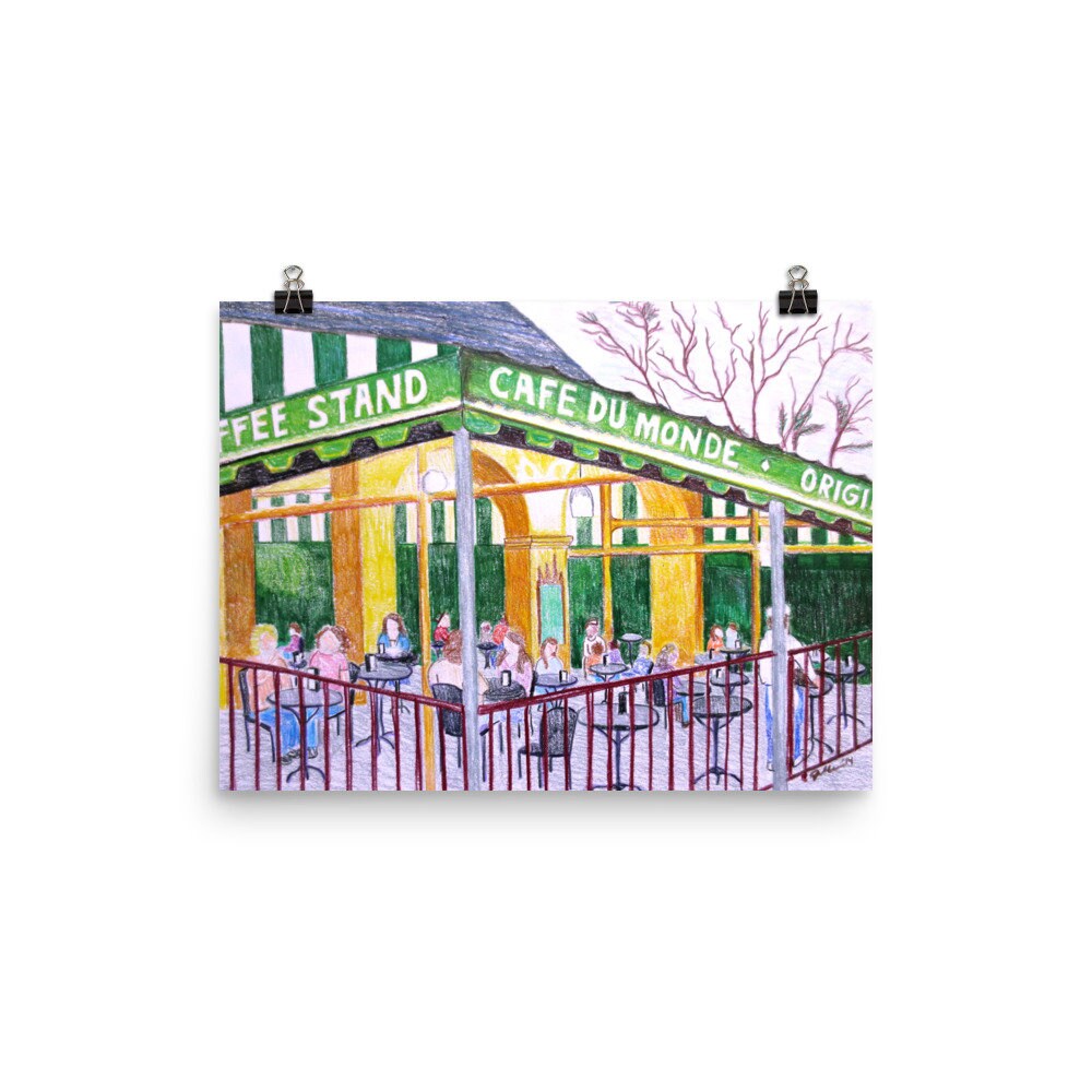 Cafe Du Monde - New Orleans - NOLA - Reproduction Colorful Art Print ...