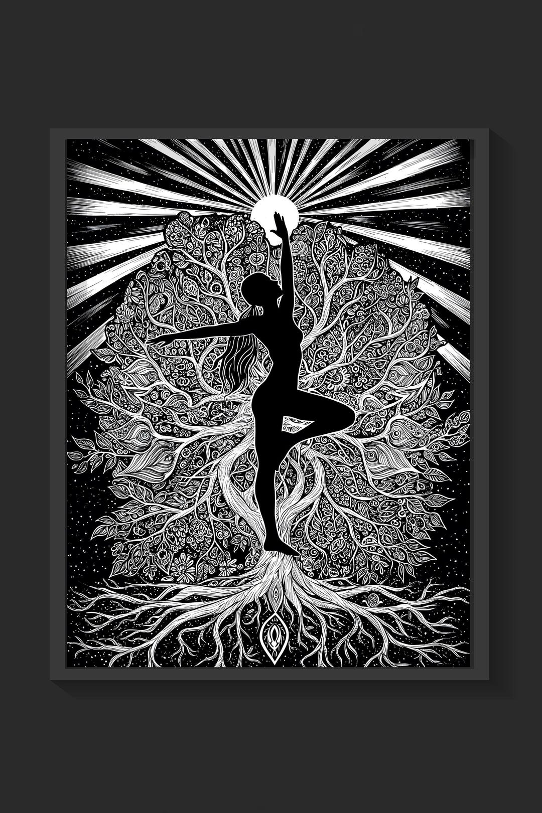 Yoga Woman Tree of Life – Printable Wall Art - Etsy