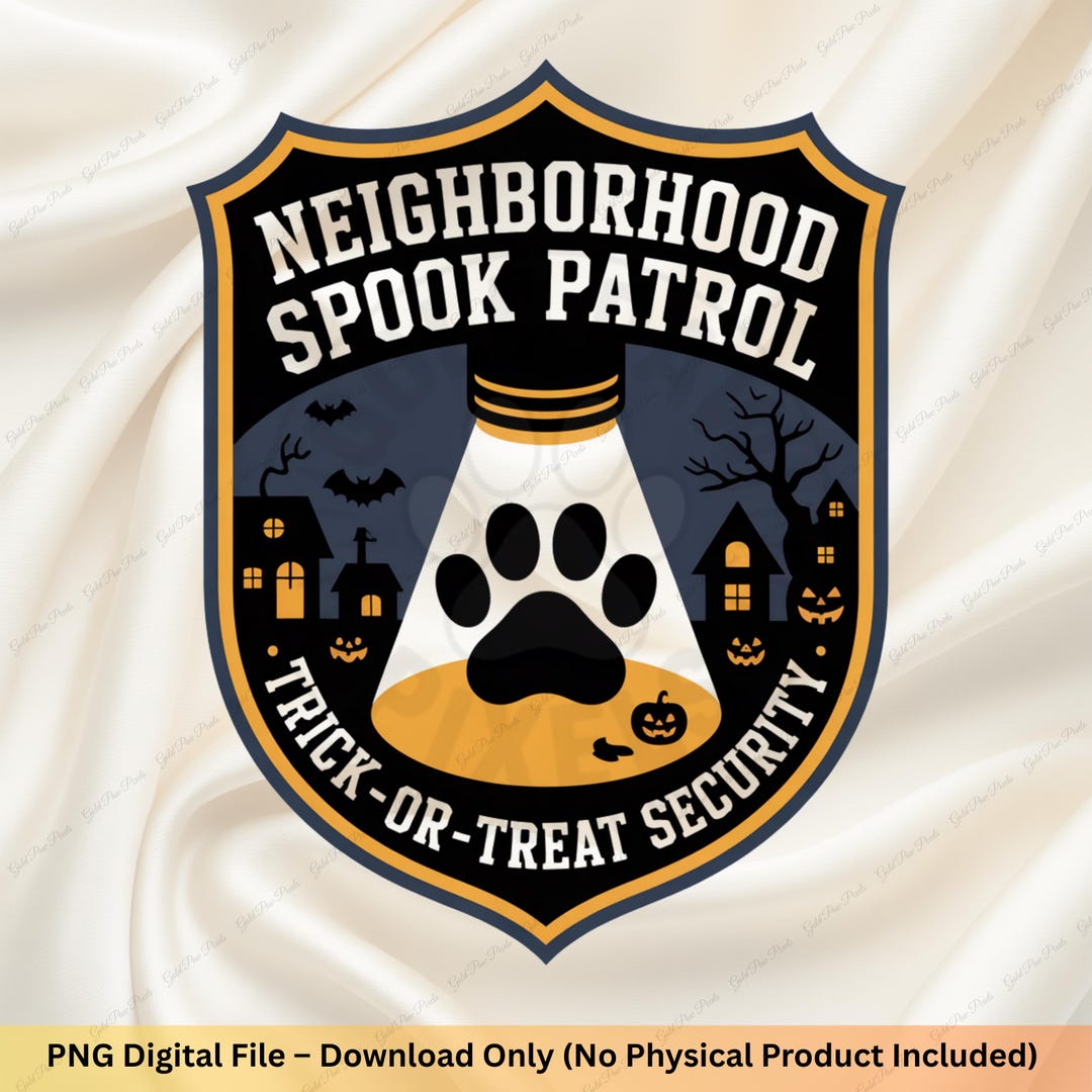 Halloween Dog Paw PNG: Spook Patrol Badge Clipart (digital Download) - Etsy