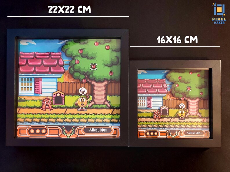 Frame - Pac-man Pixel Art Shadow Box | Hand-cut and Assembled - Etsy Canada