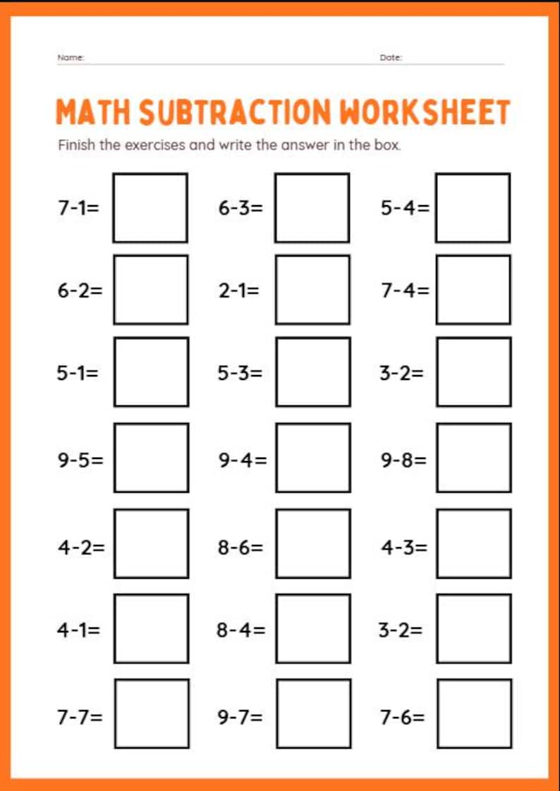 1-digit Addition & Subtraction Worksheets | Math Practice for Kids ...