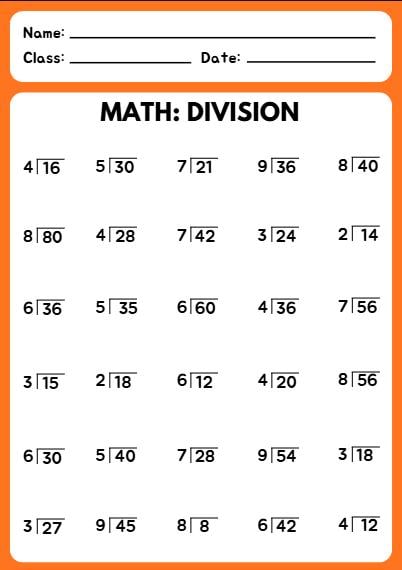 1-digit Multiplication & Division Worksheets | Math Practice for Kids ...