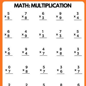 1-digit Multiplication & Division Worksheets | Math Practice for Kids ...