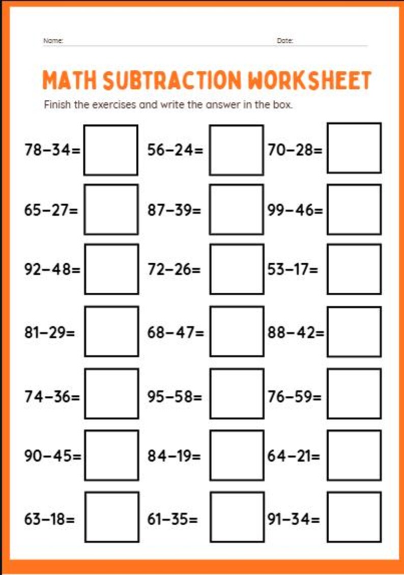 2-digit Addition & Subtraction Worksheets | Math Practice for Kids ...