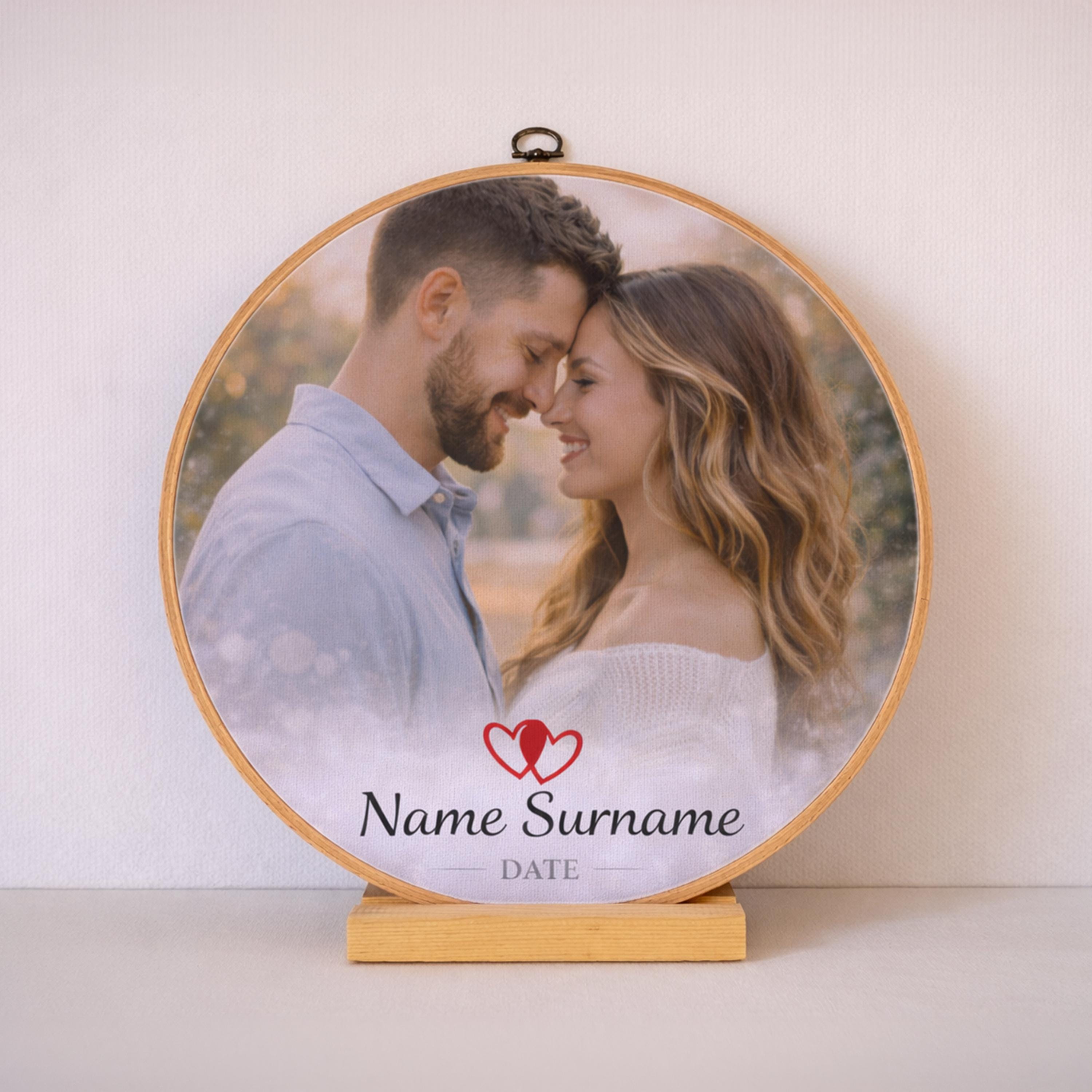 Wood Hoop Wedding Sign, Parents & Grandparents Wedding Photos, Wood Hoop Photo Collage, Photo Wedding Sign, Wood Hoop Wedding Table Decor
