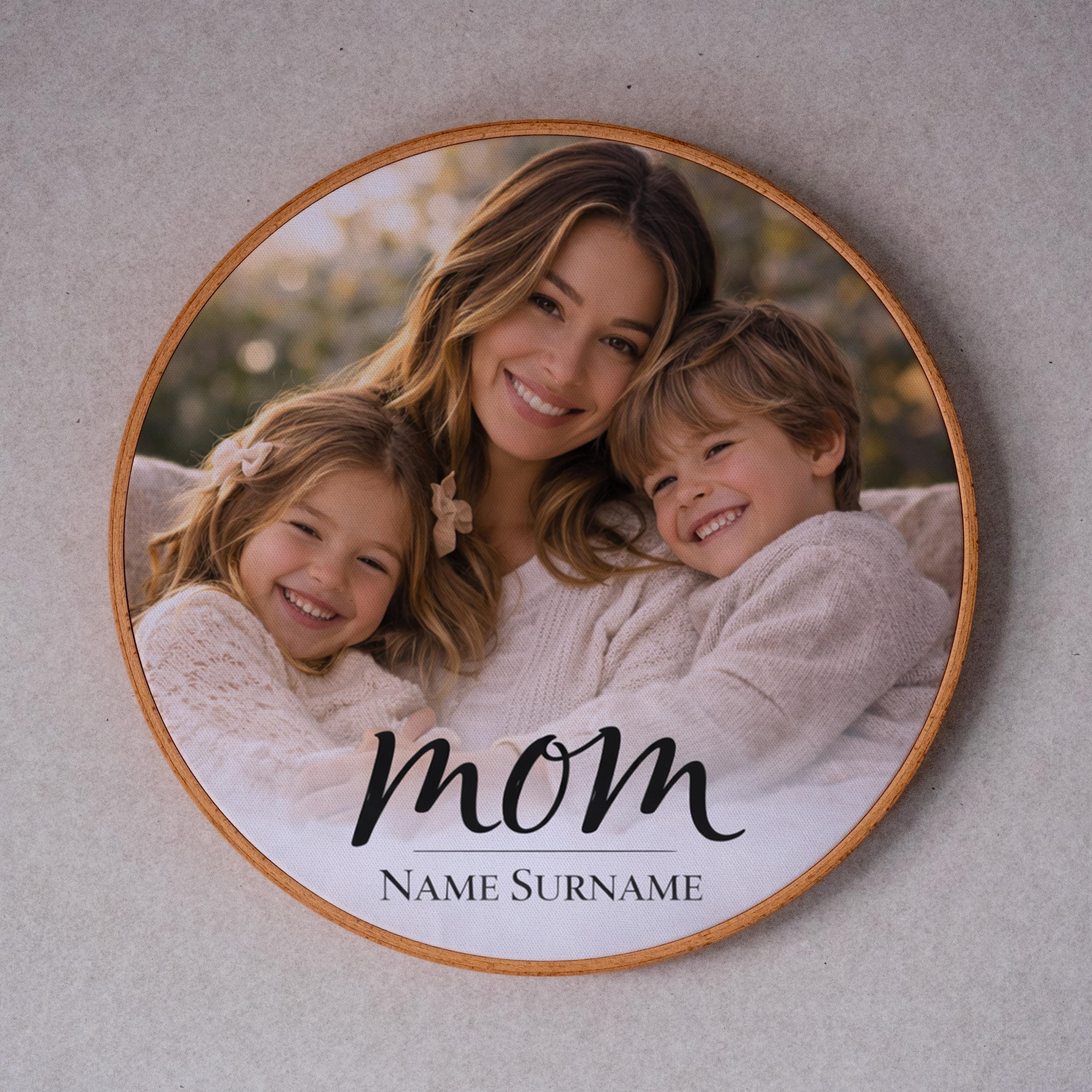 Personalized Mother'S Day Photo Round Photo Hoop, Mom Gift From Kids, Best Mom Ever, Photo Frame, Gifts For Mom, New Mom Wood Hoop Photo Personalized Mother'S Day Photo Round Photo Hoop, Mom Gift From Kids, Best Mom Ever, Photo Frame, Gifts For Mom, New Mom Wood Hoop Photo