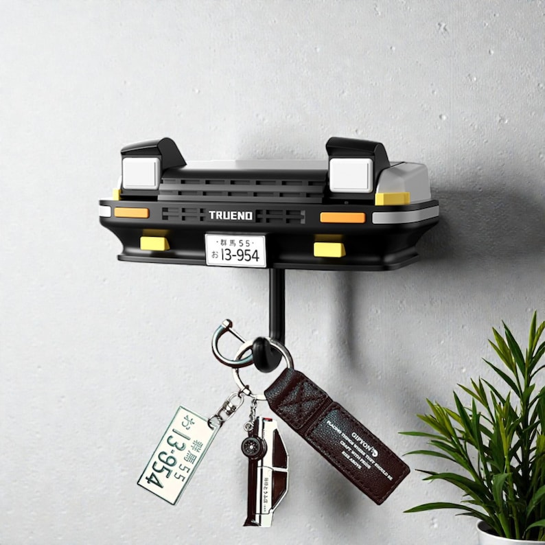 AE86 Car Headlight Key Holder – Creative Wall Hook Keychain Rack, JDM ...