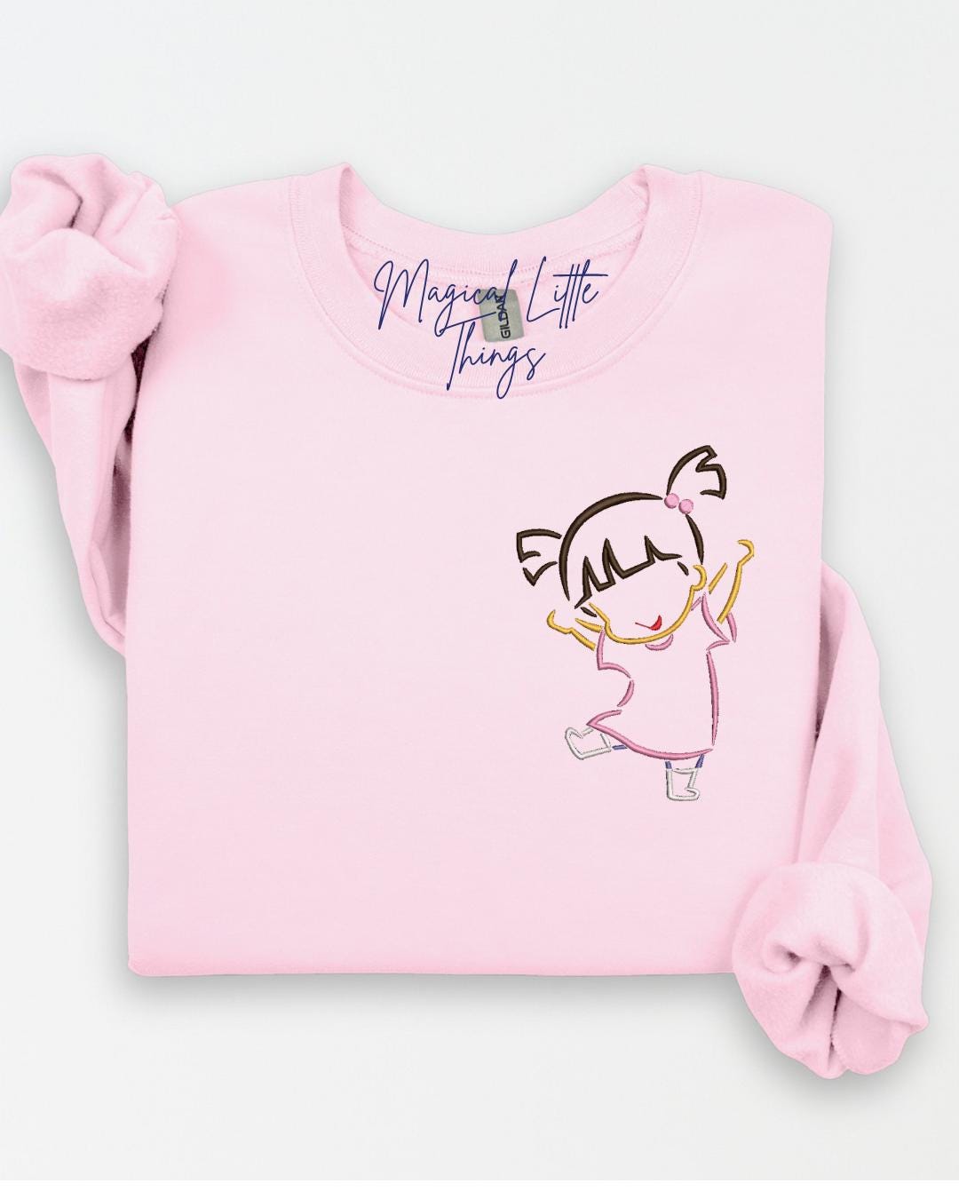 Boo Girl Monster Inspired Parks Crewneck Embroidery - Etsy