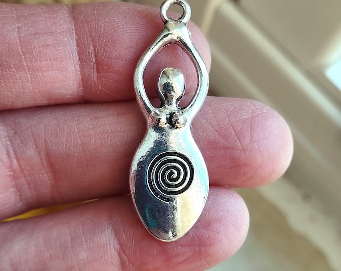 10 Wicca Fertility Goddess Pendants Charms in Silver Tone - C4080 - Etsy