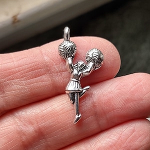 10 Cheerleader Charms in Silver Tone - C937 - Etsy