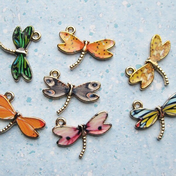 Dragonfly Charms - Etsy