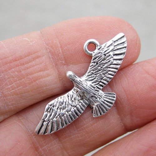 20pcs Eagle Charm Bird Charms Antique Silver Tone 18x22mm - Etsy