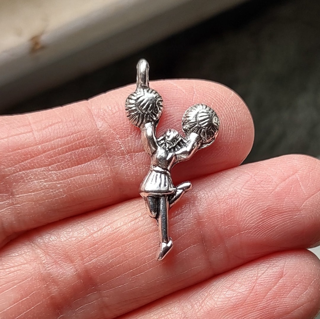 10 Cheerleader Charms in Silver Tone - C937 - Etsy