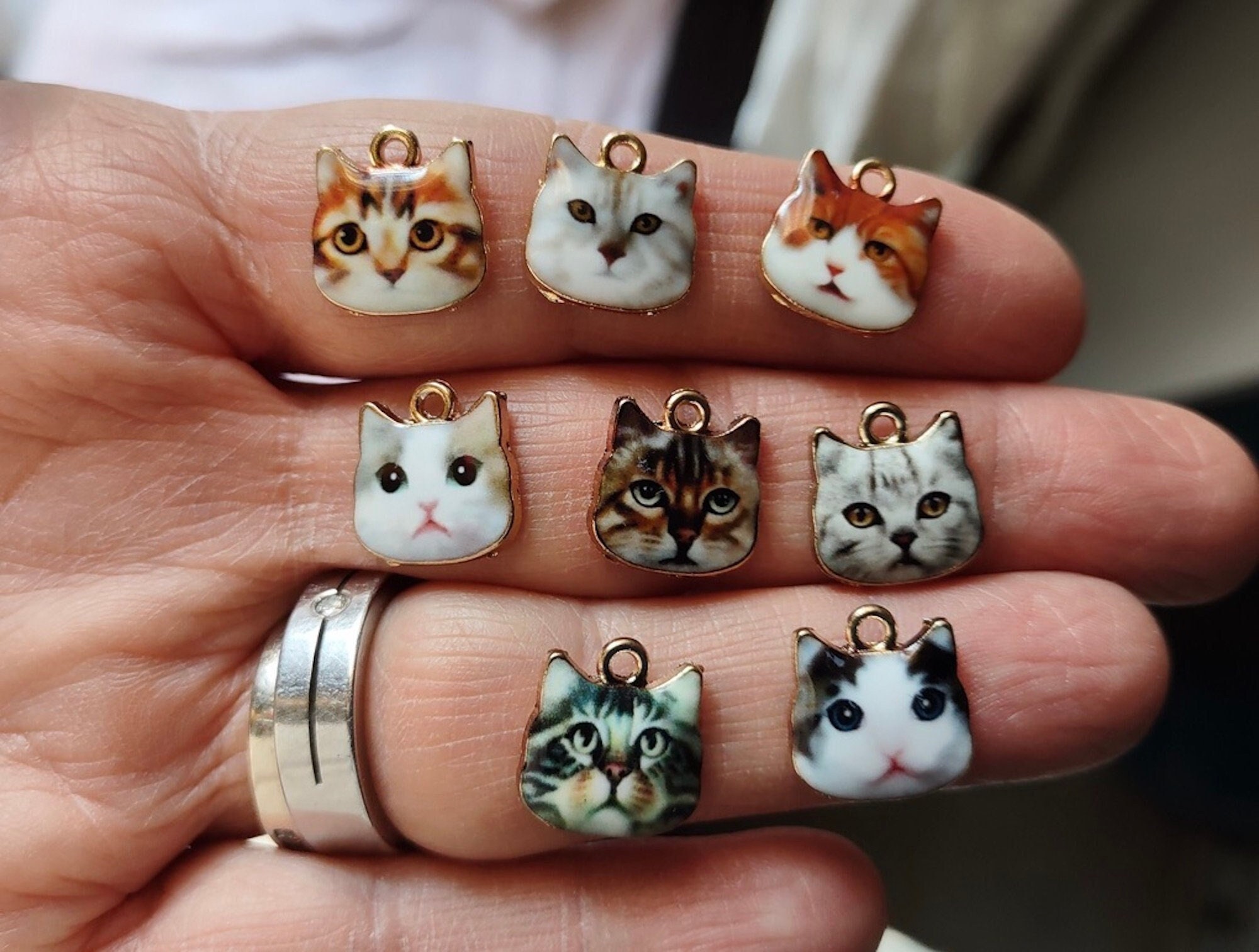 Cat Face Charm Collection C3611 - Etsy