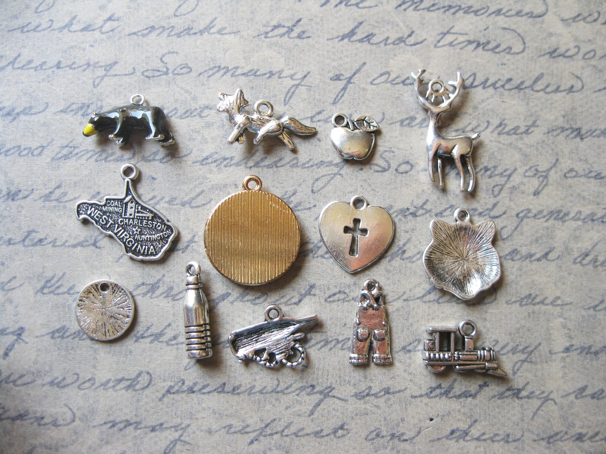 West Virginia Charm Collection in Silver Tone C3297 | Etsy