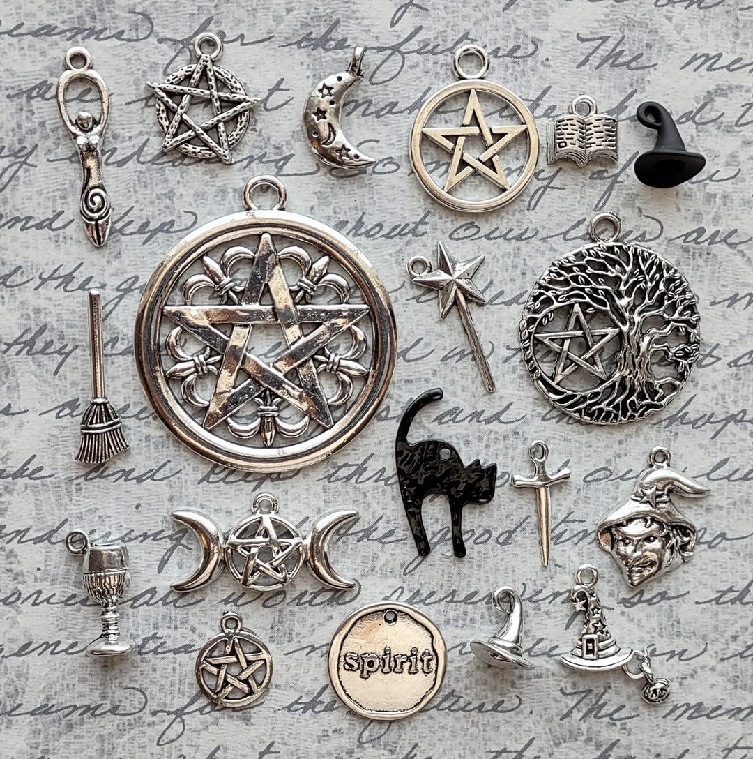 Witch Charm Collection in Silver Tone - C3827 - Etsy