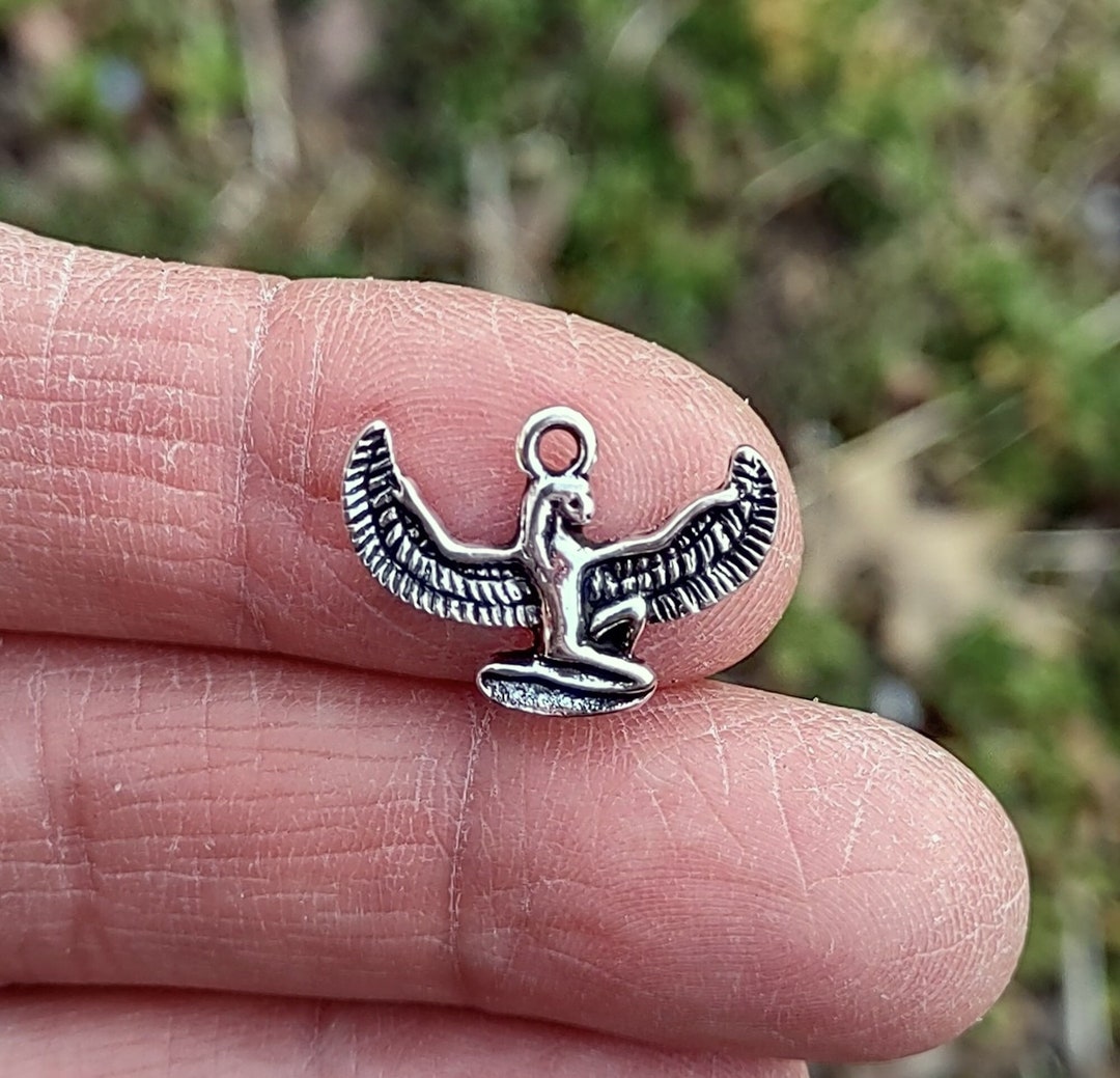 10 Egyptian Goddess Charms in Silver Tone - C4124 - Etsy
