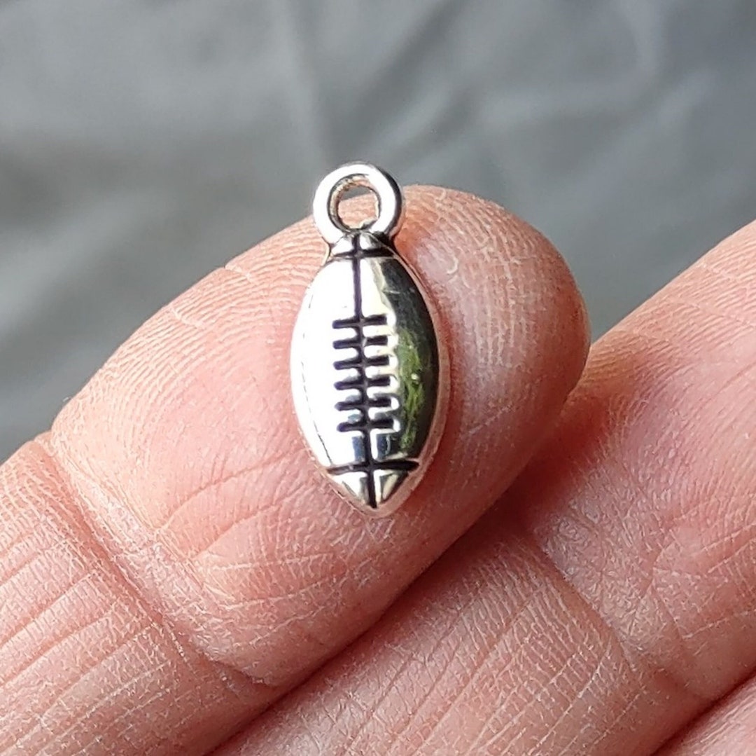 10 Football Charms in Silver Tone - C176 - Etsy