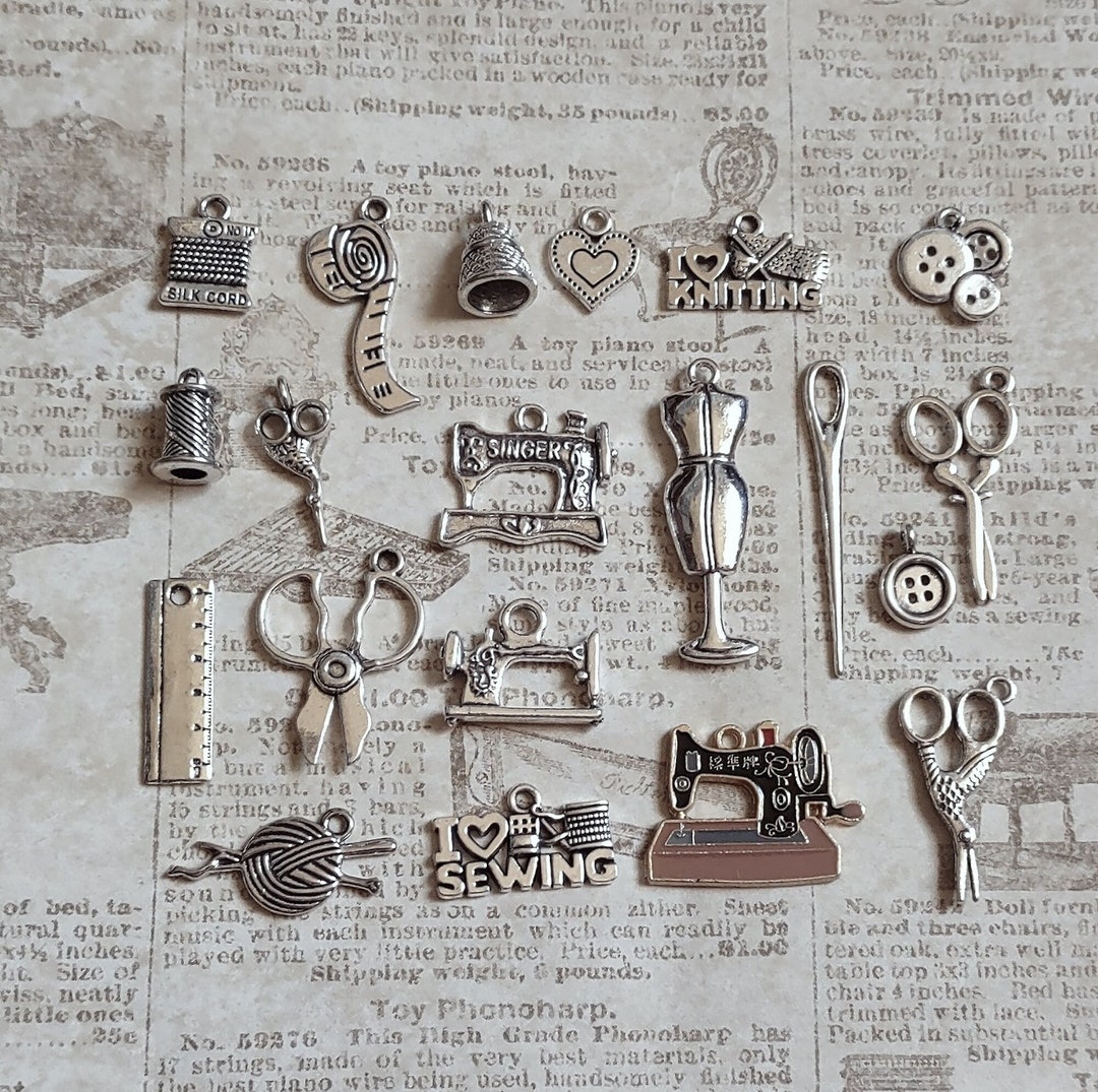 20 Sewing Crafts Charms Collection in Silver Tone C4074 - Etsy