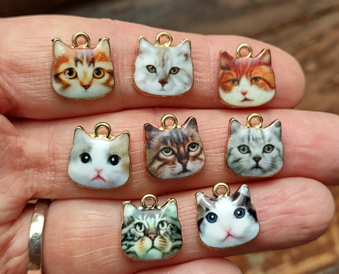 Cat Face Charm Collection C3611 - Etsy