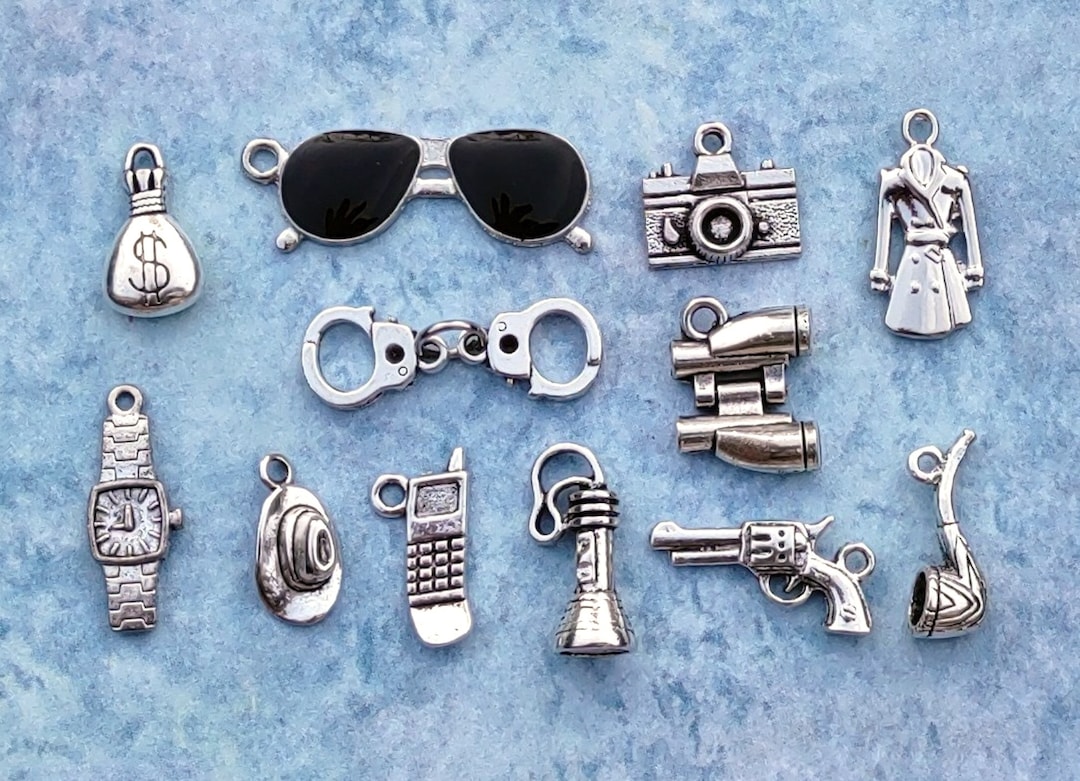 Detective Charm Collection of 12 Charms - C3688 - Etsy