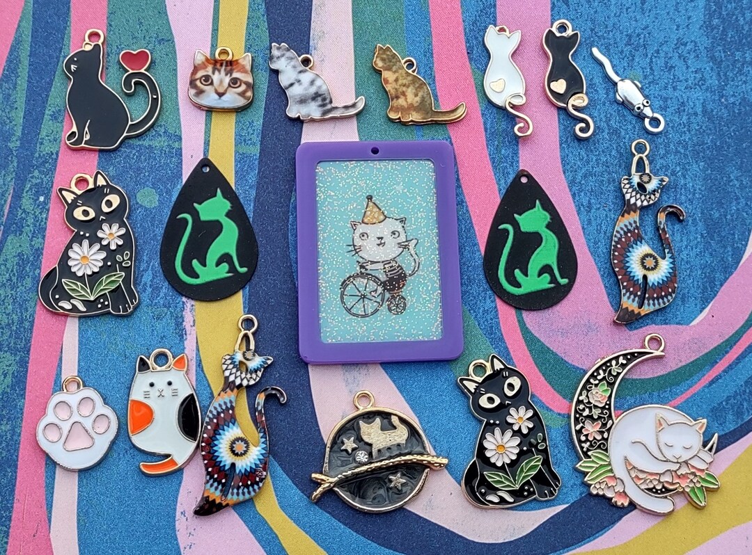 Cat Charm Collection in Various Colors - C3867 - Etsy