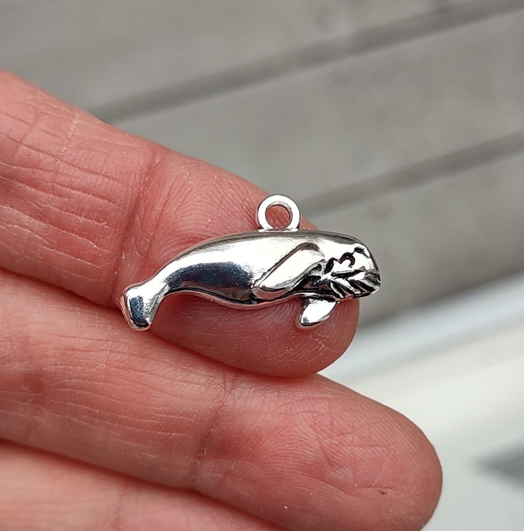 10 Manatee Charms in Silver Tone - C4132 - Etsy