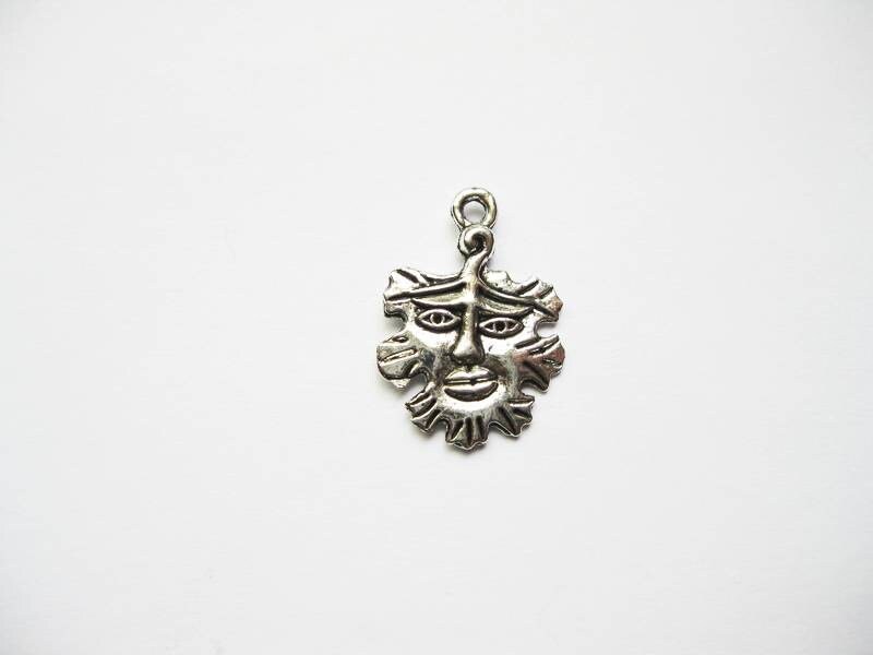 6 Wicca Man Charms in Silver Tone the Green Man C847 | Etsy