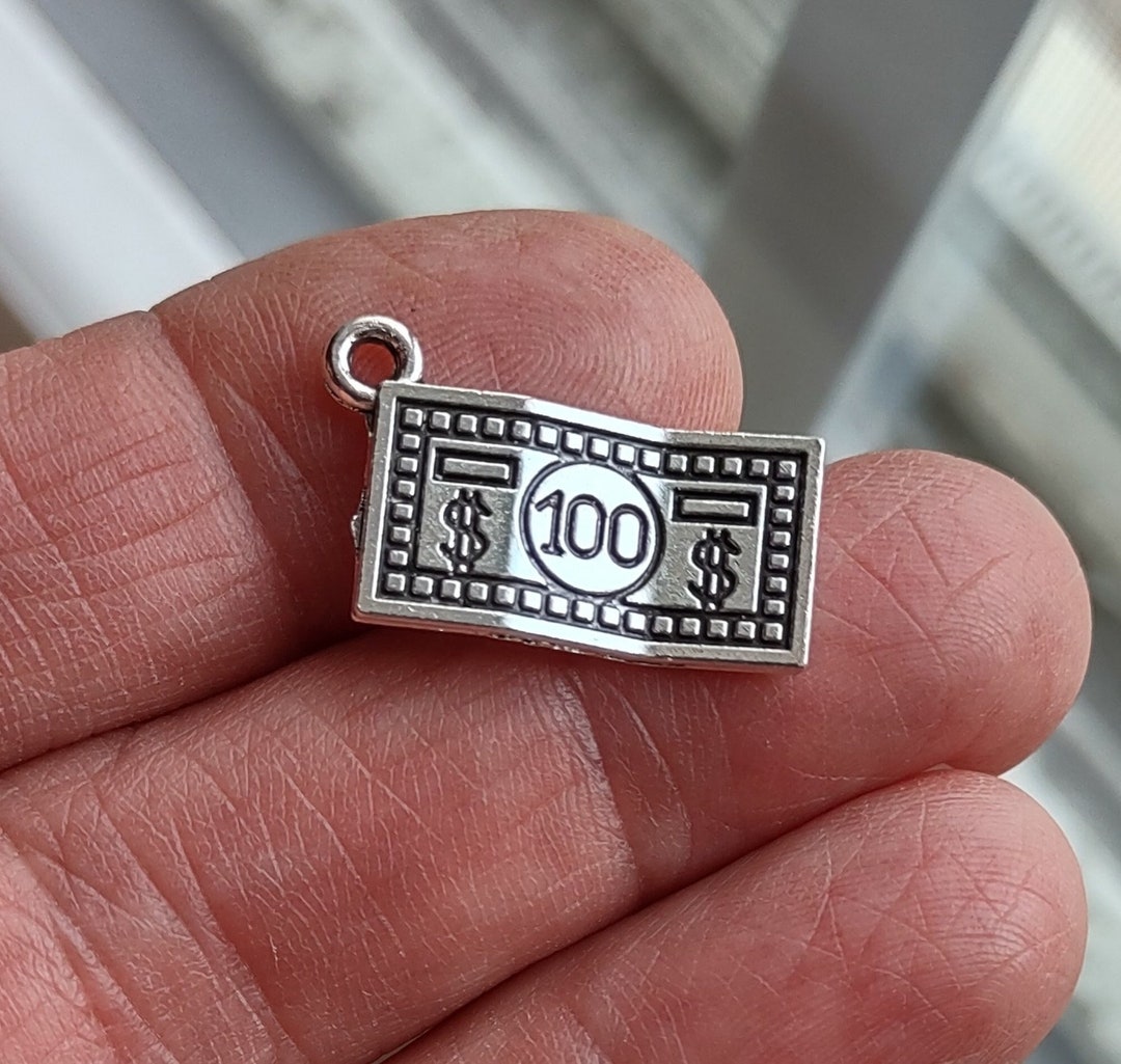 10 - 100 Dollar Bill Charms in Silver Tone - C2249 - Etsy