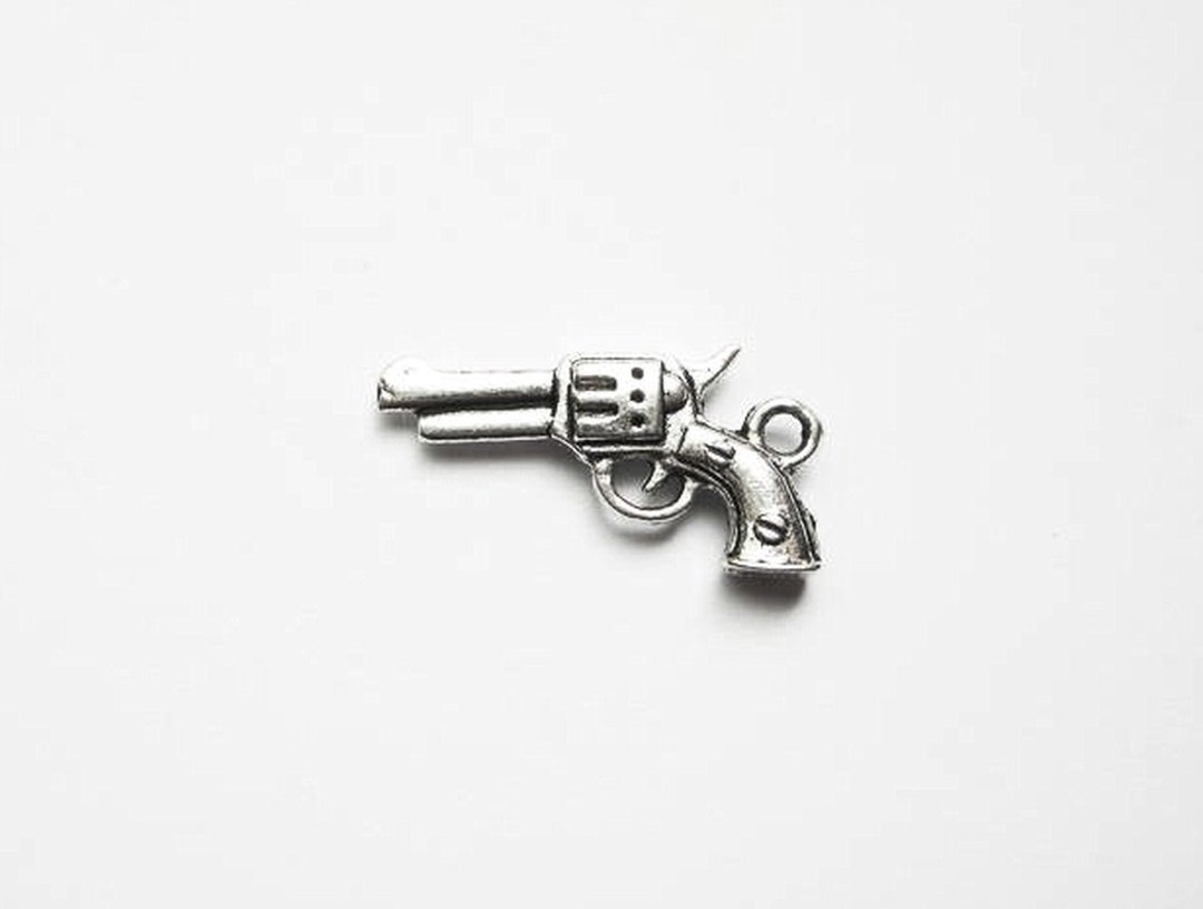 10 Gun Charms in Silver Tone C336 - Etsy