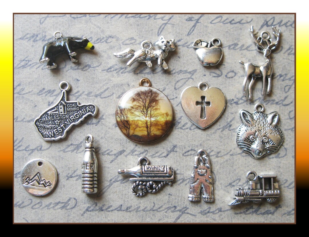 West Virginia Charm Collection in Silver Tone - C3297 - Etsy