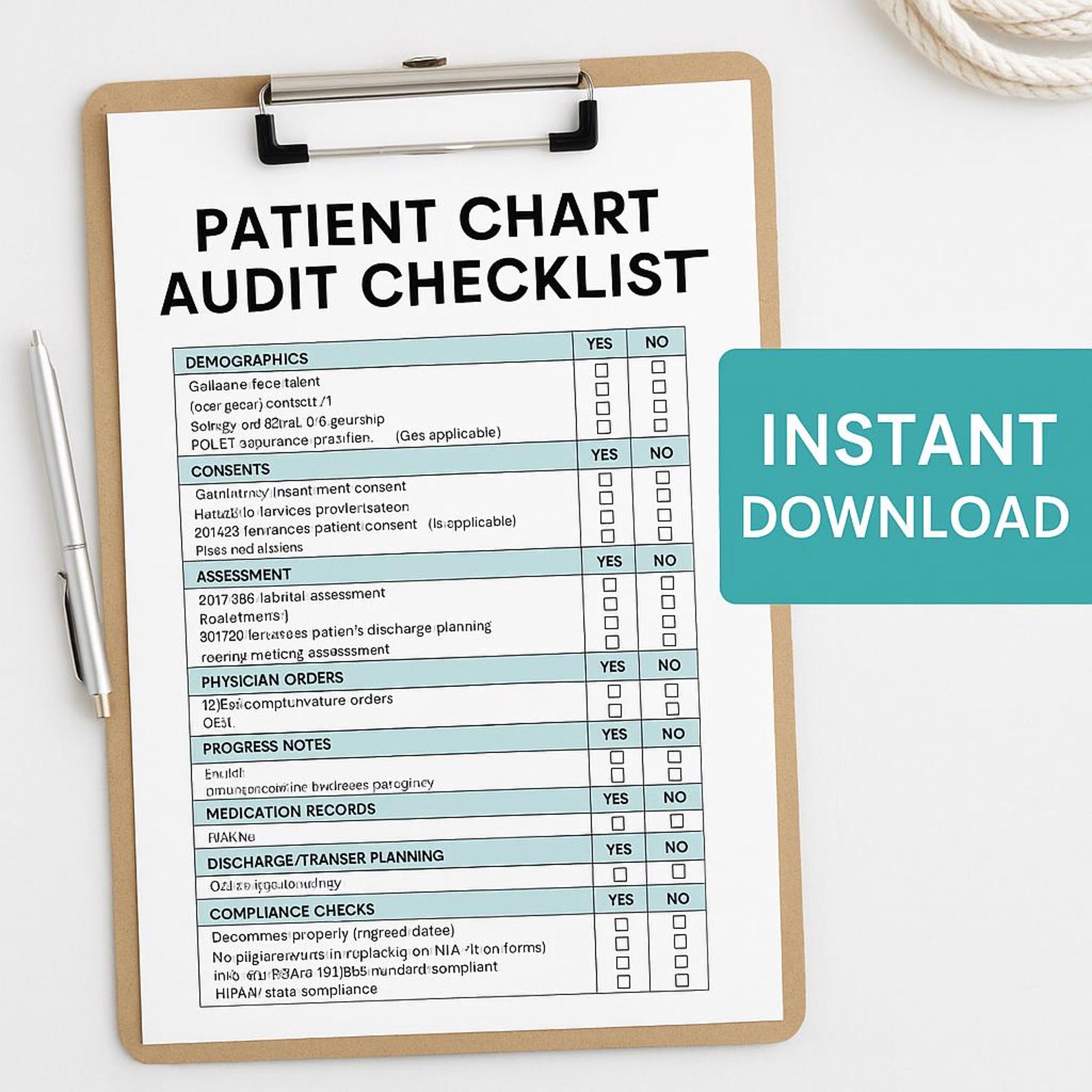 California Patient Chart Audit Checklist: HIPAA, Cal/osha, Title 22 ...