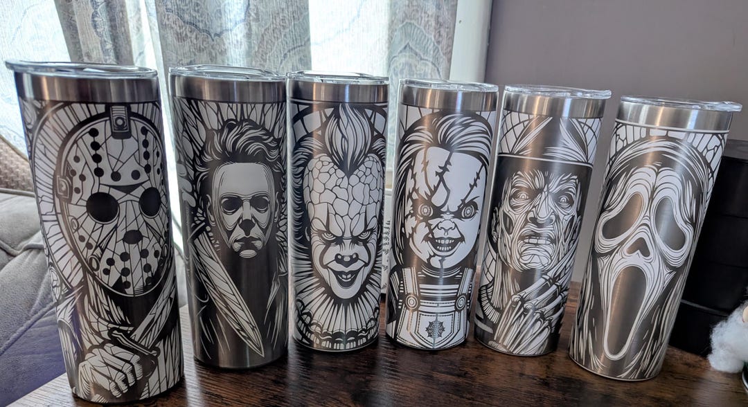 Halloween/horror Movie Laser Engraved Tumbler - Etsy